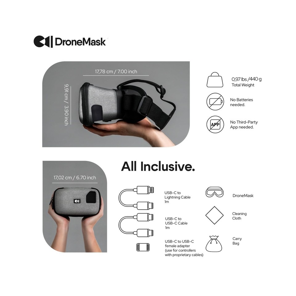 2 | FPV Goggles for All Camera Drones | Unibody Lens | HD FPV Goggles ...