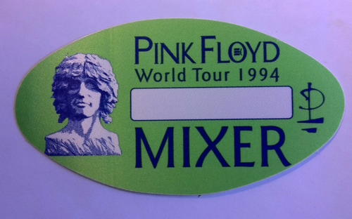 ULTRA RARE Pink Floyd 1994 "MIXER" Backstage Pass - The Division Bell ...