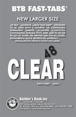 ALL CLEAR 48 Fast-Tabs- Large Format Tab Size : 48 Self-Adhesive, Large ...
