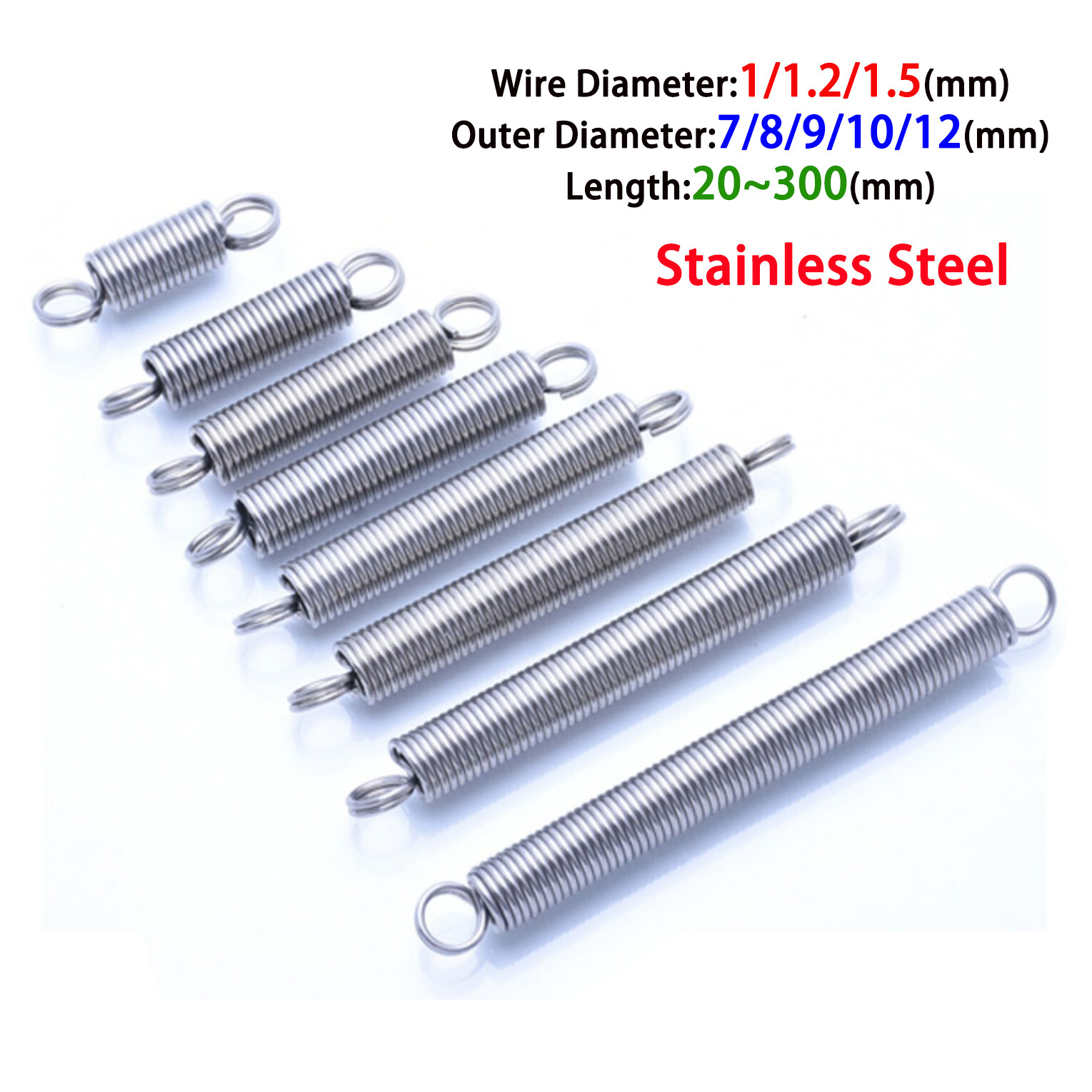 Wire 1~1.5mm Double Coil Spring Extension Spring Stainless Steel ...
