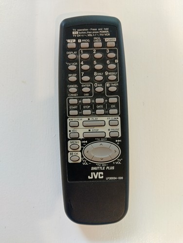 JVC LP20034-020 Shuttle Plus Replacement Remote Control For VCR HR ...