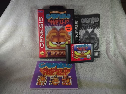 Garfield: Caught in the Act w Comic Book Sega Genesis CIB Tested ...