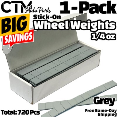 Tire Balancing Wheel Weights Stick-On Adhesive 1/4 oz Grey BIG BOX 720 ...