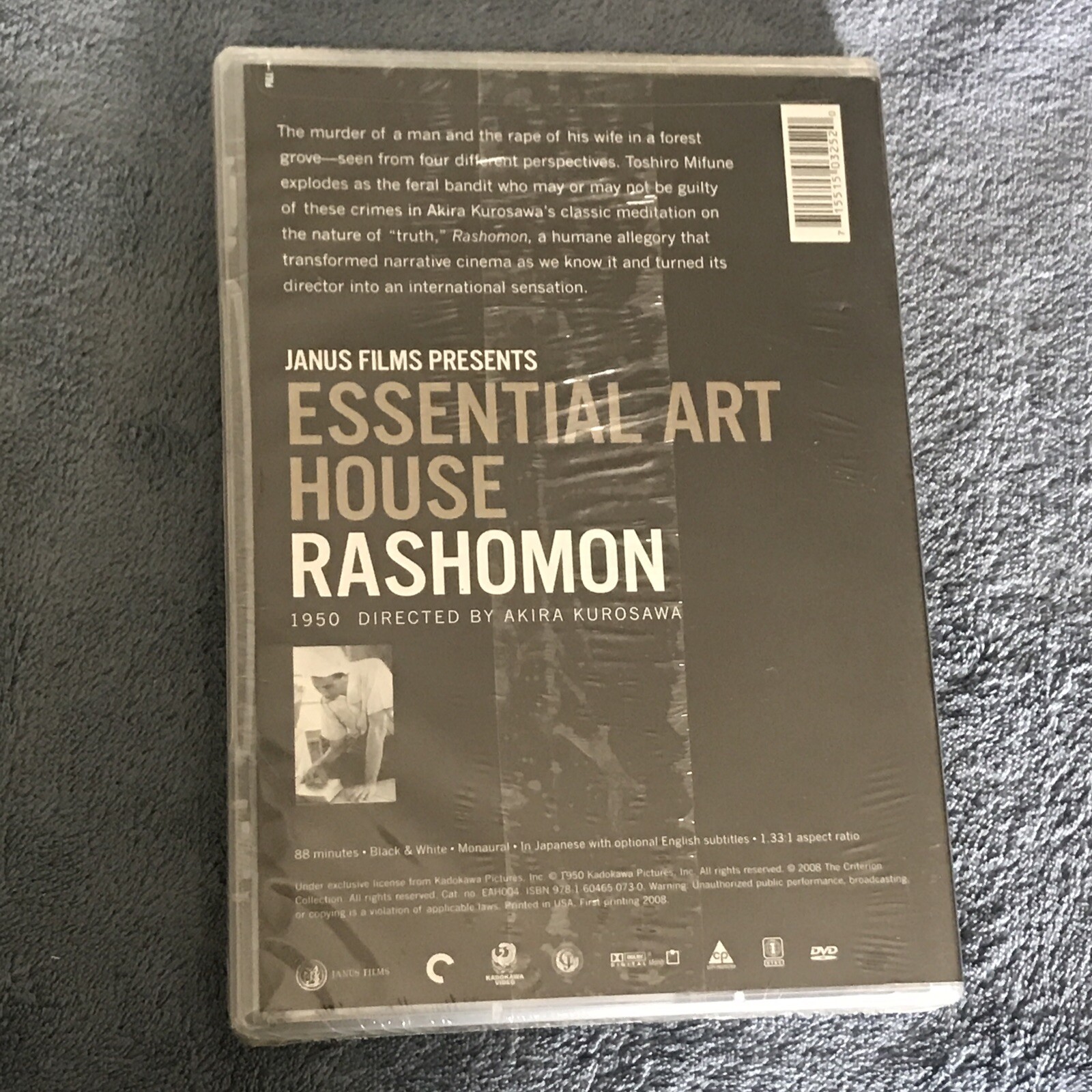 Rashomon (DVD, 2008, Criterion Collection Essential Art House) for sale ...