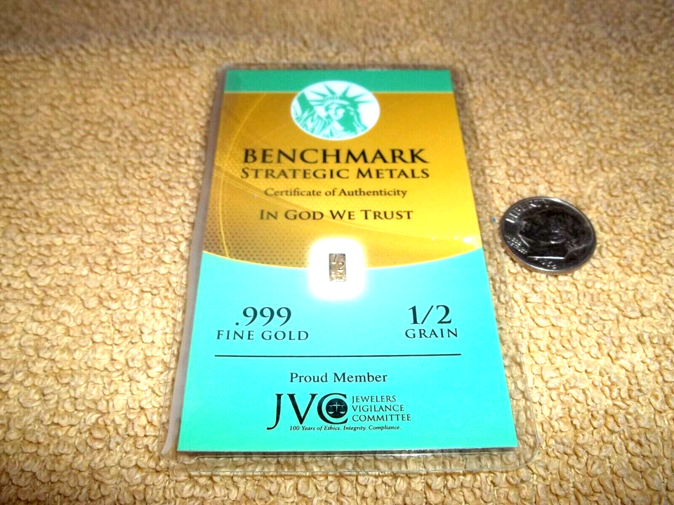 24K GOLD 1/2 GRAIN BAR CERT CARD, | eBay