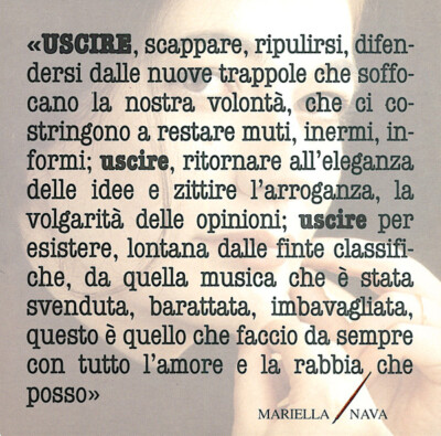 Mariella Nava: Uscire MUSIC AUDIO CD Italian heritage pop singer! 1994 ...