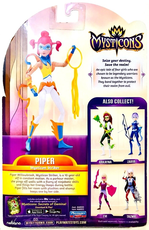 Playmates Toys Nickelodeon Mysticons Piper Mysticon Striker & Topps ...
