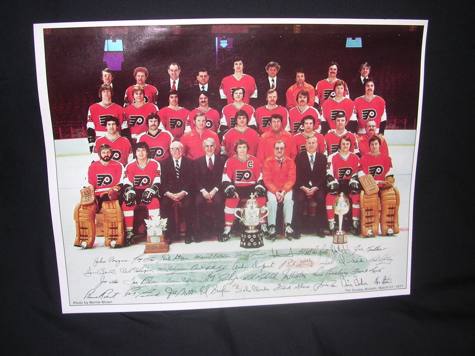Philadelphia Flyers 1977 Team Poster The Philadelphia Sunday Bulletin ...