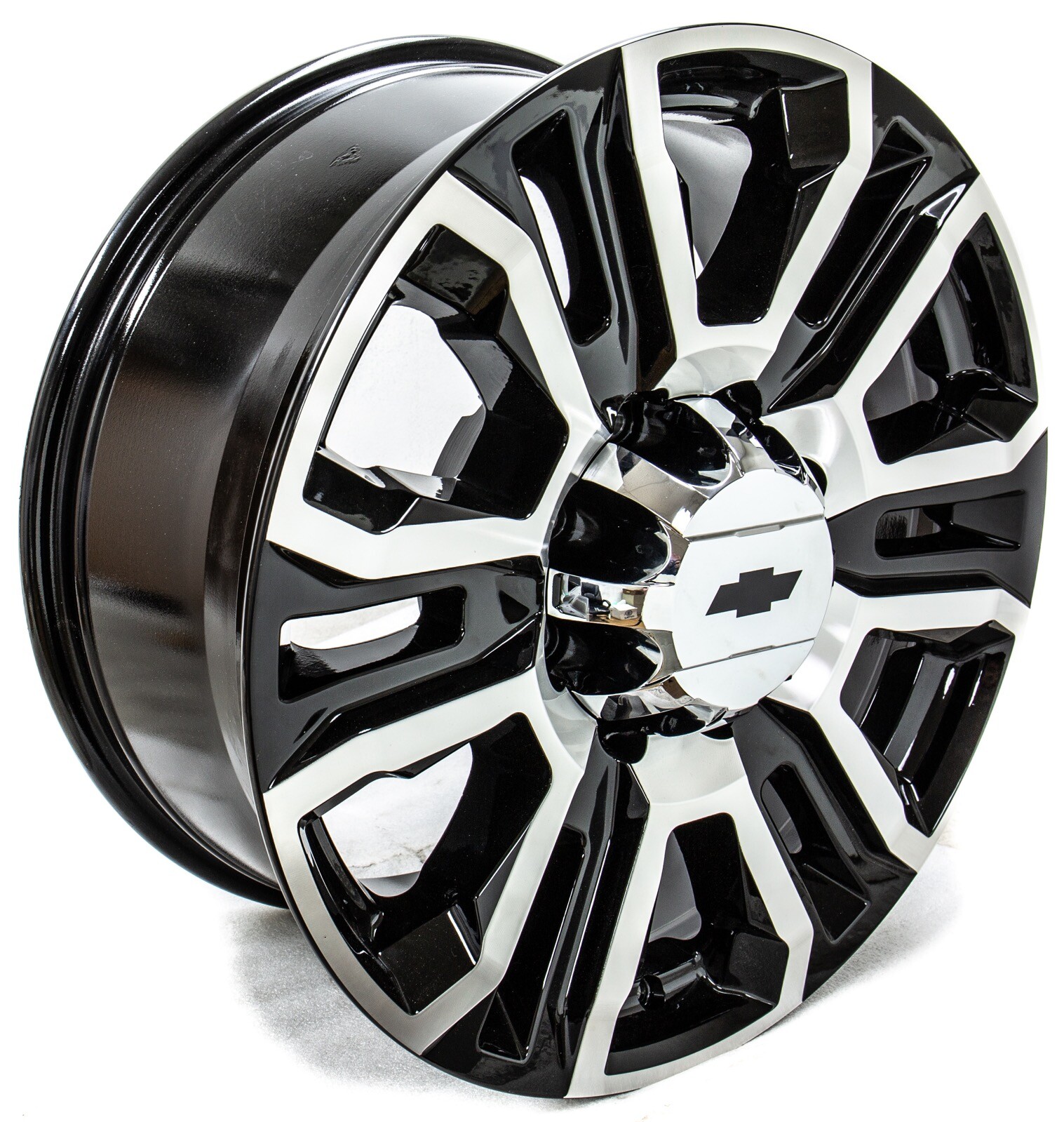 4 Chevy Silverado HD 2500 3500 8 Lug 8x6.5 20” Black Mach Wheels Rims ...
