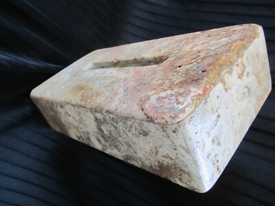 Marbled Stone Tissue Box Cover Rectangular Holder Vtg Bath Decor 3 lbs ...