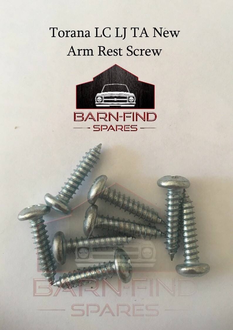 Torana LC LJ TA New Arm Rest Screw Kit Suit S SL GTR XU1 8 Screws ...