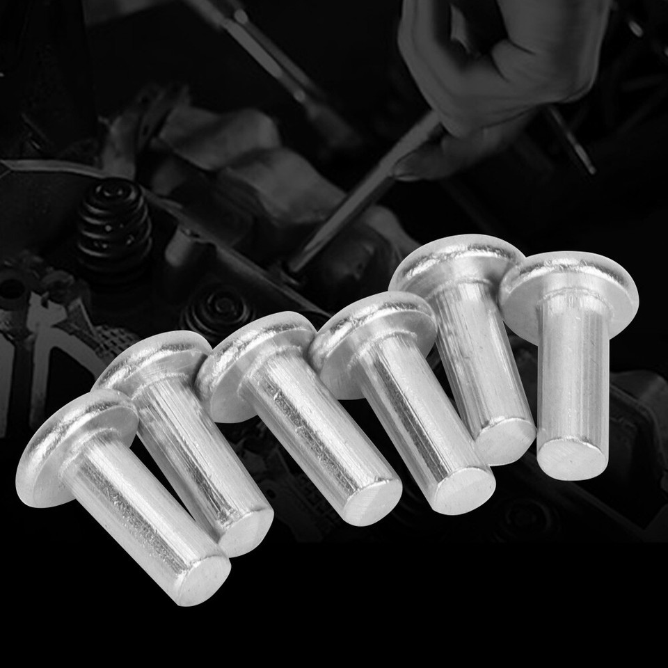 100pcs GB867 M4 Flat Head Aluminum Rivets Flat Head Solid Rivet (M4 ...