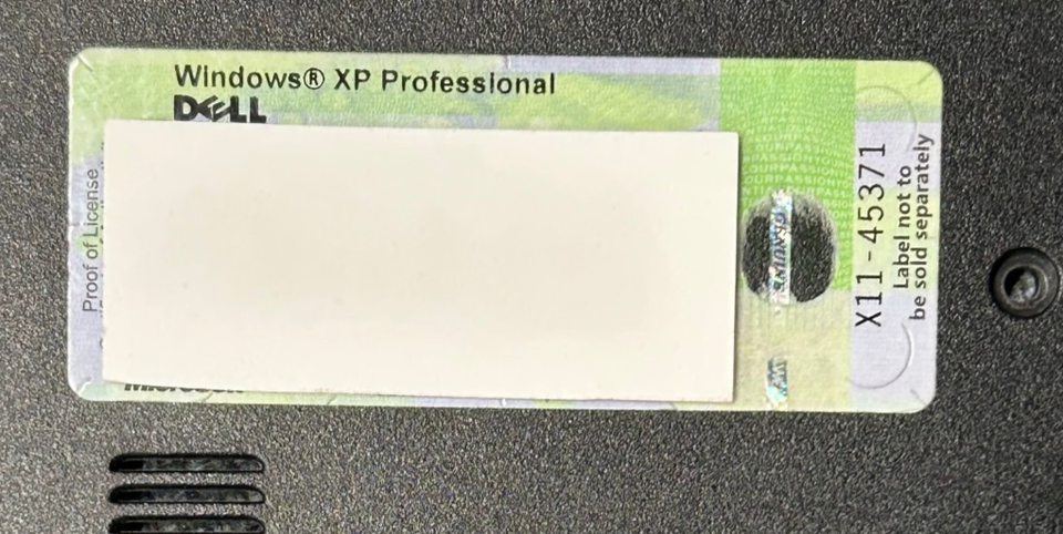 Windows XP Professional COA Product Key License Sticker Authentic | eBay