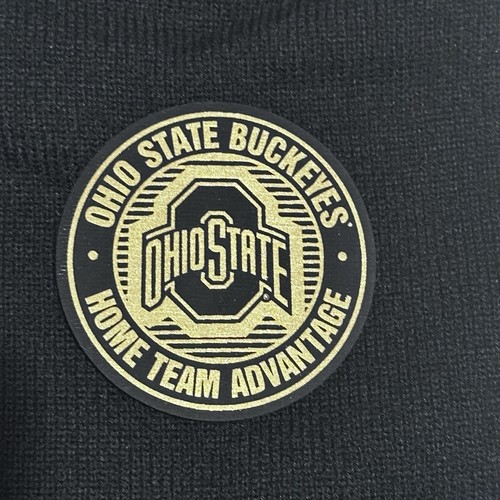 Ohio State Buckeyes Leather laser engraving iron on patch Gold And ...