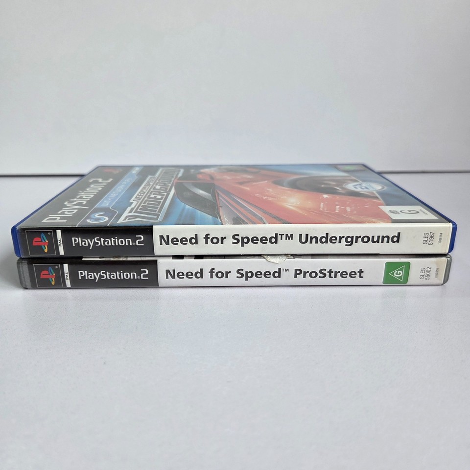 Need for Speed Underground & Pro Street PS2 Playstation 2 PAL Manuals ...