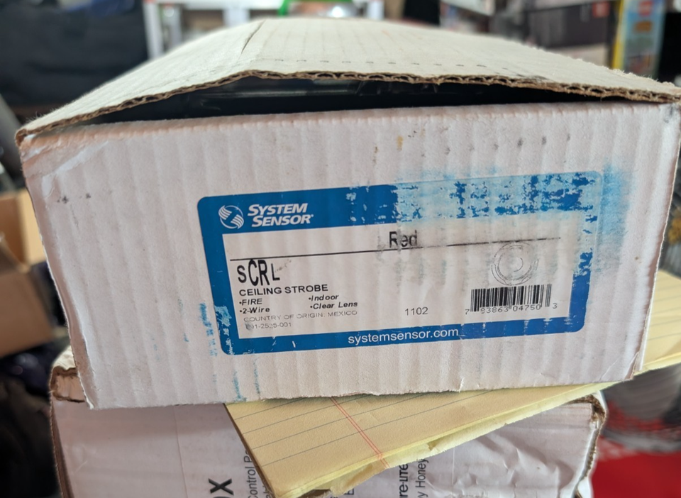 NEW (OPEN BOX) System Sensor SCRL Fire Alarm Strobe Ceiling Red | eBay