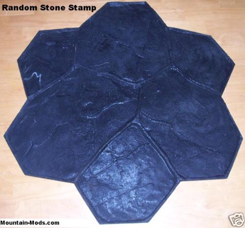Random Stone/Rock Decorative Concrete Cement Imprint Texture Stamp Mat ...