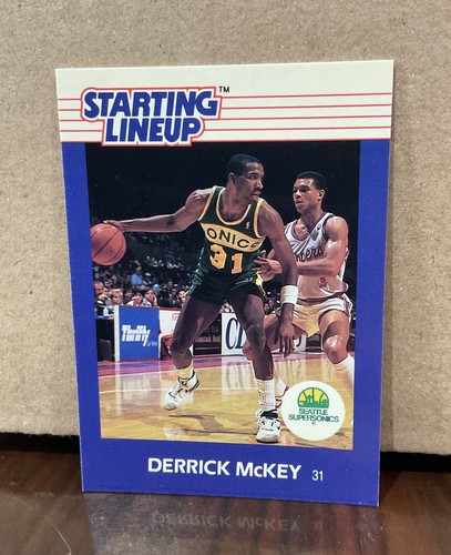 DERRICK McKEY 1988 KENNER STARTING LINEUP CARD - SEATTLE SUPERSONICS | eBay