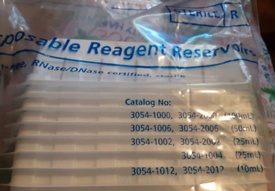 VISTALAB Plastic Two-Compartment Divided Tray Disposable Reagent ...