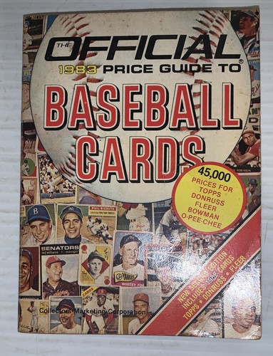 Official 1983 Price Guide To Baseball Cards | eBay