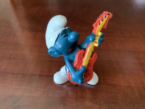 Smurfs 20023 Guitar Smurf Rock n Roll Figure Vtg 80s Figurine Schleich ...