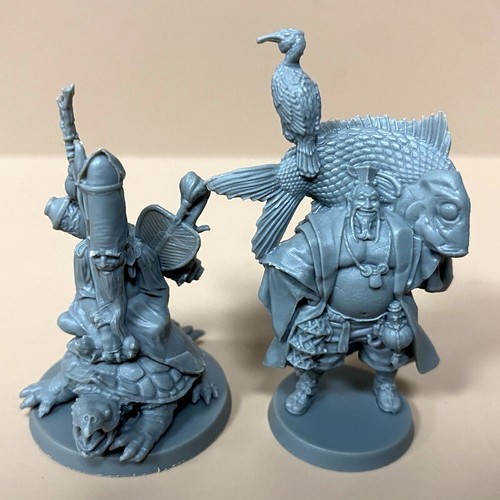 4pcs Ebisu & Fukurokuju Lucky Gods Rising Sun Dynasty Invasion Board ...