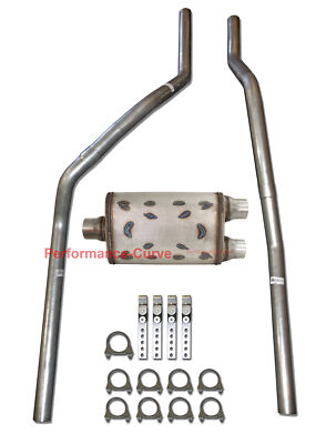 83-01 Chevrolet GMC S10 S15 Mandrel Bent Dual Exhaust w/ Flow Chaser | eBay