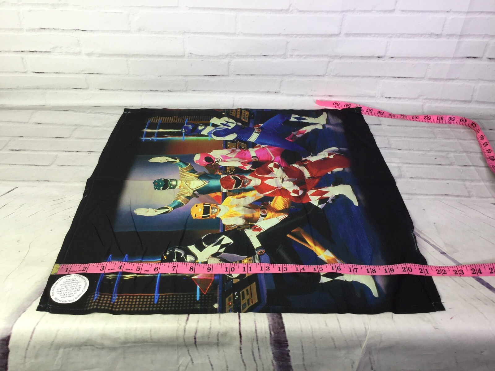 Power Rangers 90s Show Sublimated Print Licensed Scarf Bandana ...