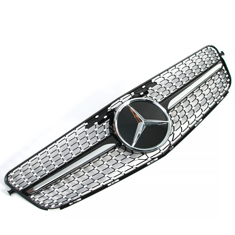 For 2008-2014 Mercedes W204 C300 C350 Front Bumper Grille W/Star Upper ...