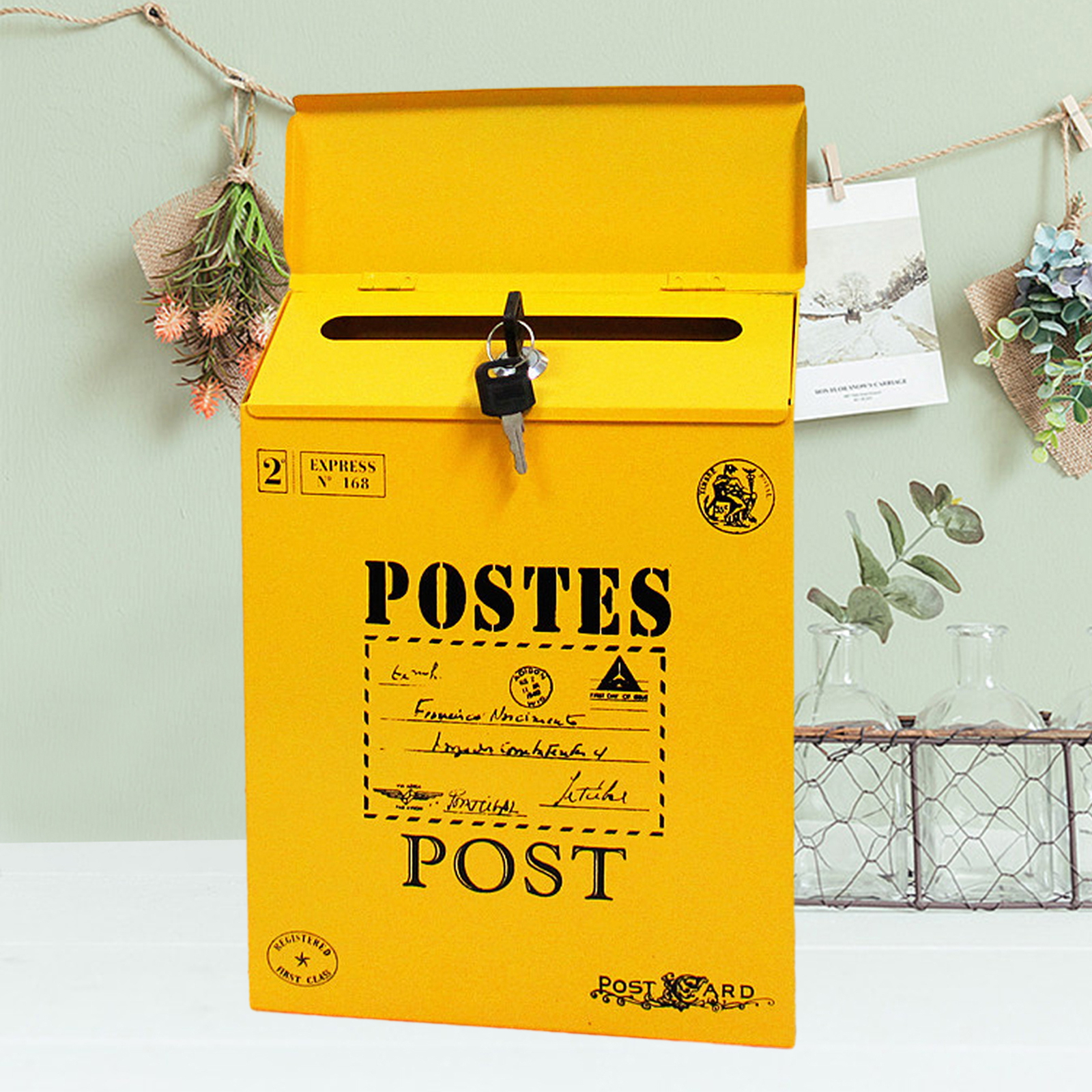 Employee Suggestion Container Secure Box Rustic Style Wall Mounted ...