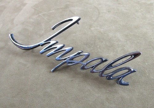 VINTAGE OEM CHEVROLET IMPALA NO.3941257 1969 SCRIPT EMBLEM FRONT FENDER ...