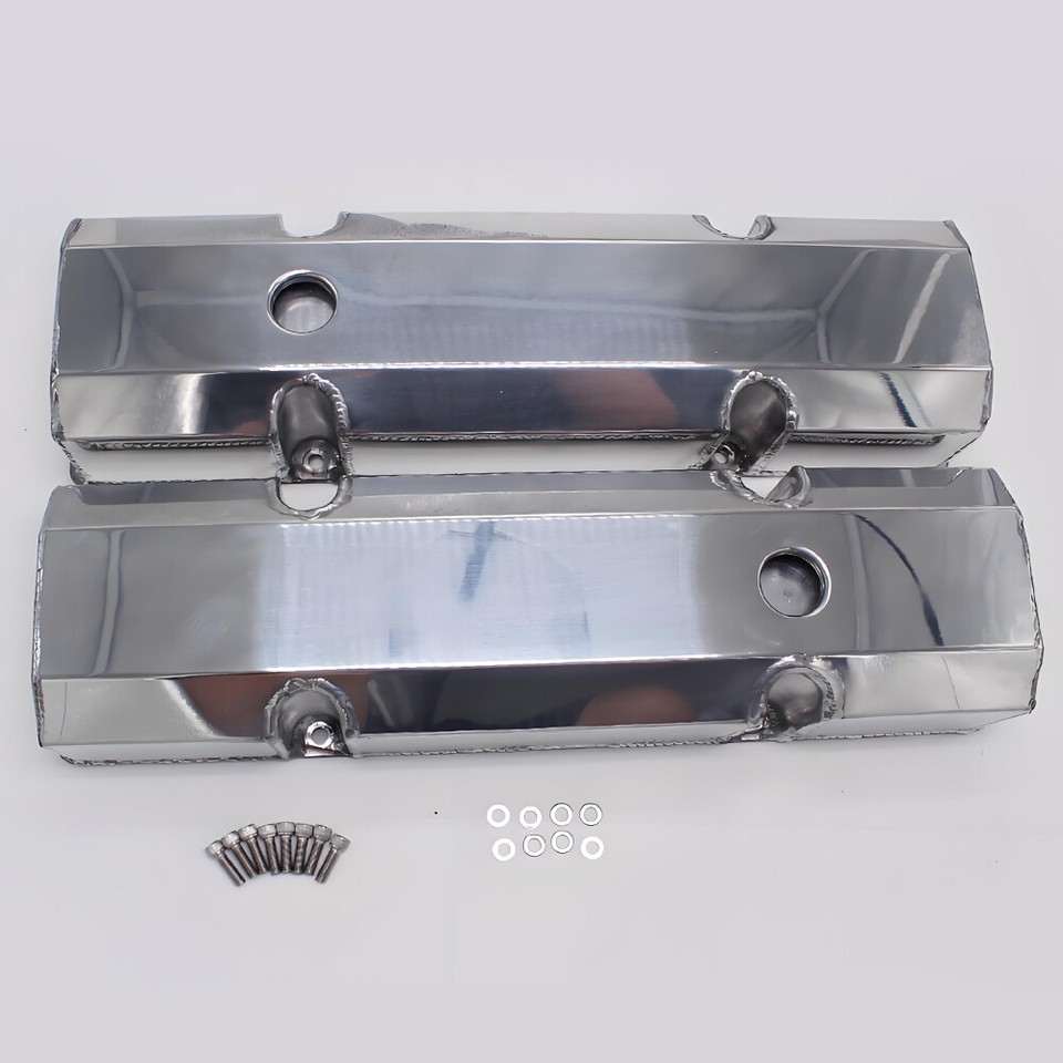 For Chevy Valve Covers Fabricated Aluminum Tall Small Block SBC 327 350 ...