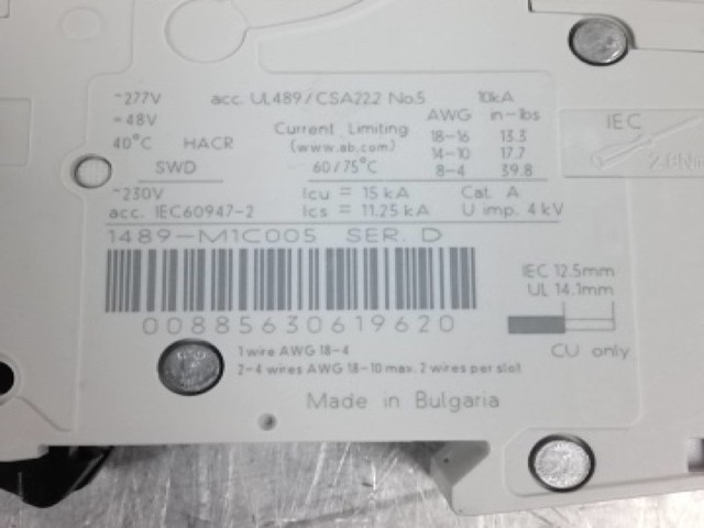 Upto 8 at MostElectric 1489-m1c005 Allen Bradley 1489M1C005 for sale ...
