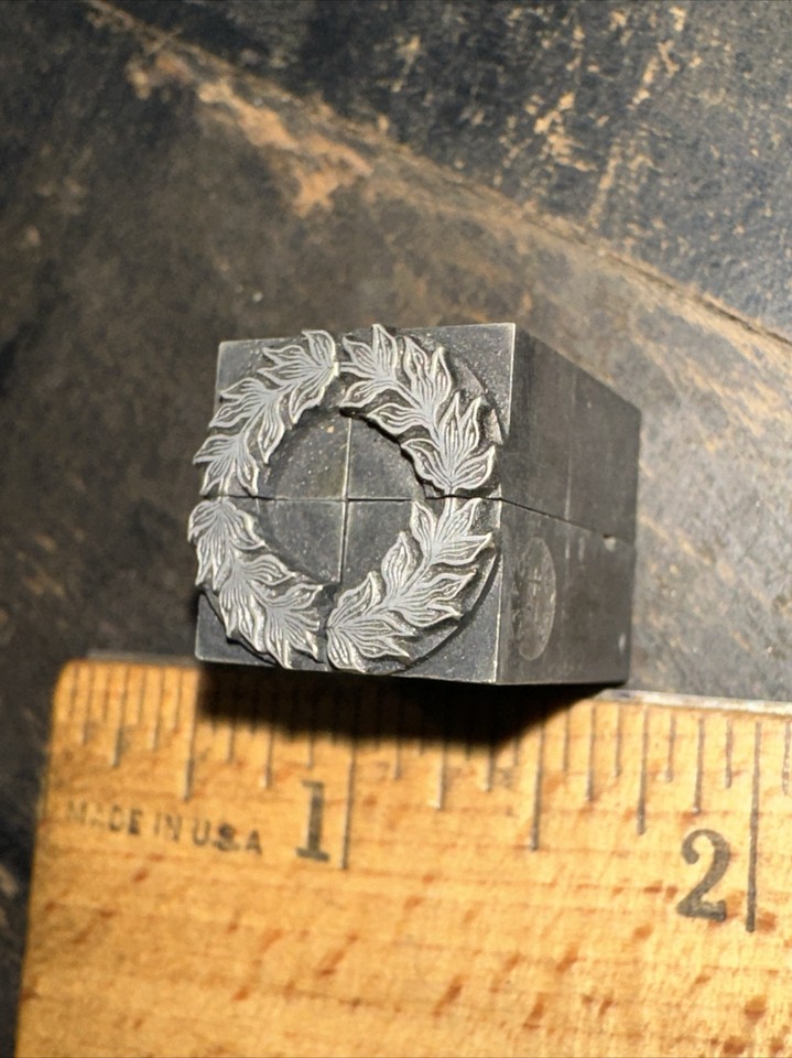 Print Block “ Beautiful Wreath “ Lead Blocks | eBay UK
