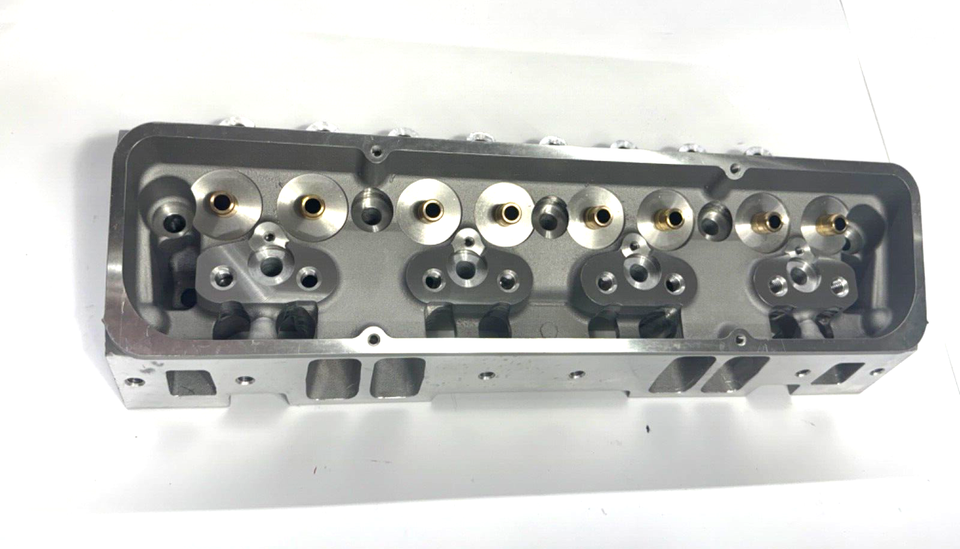2x Aluminum Bare Straight Plug Cylinder Heads for Small Block Chevy SBC ...