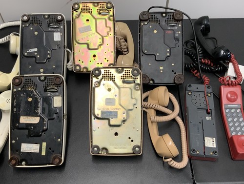 Lot of 6 Vintage Dial & Push Button Phones Some Work Some Untested | eBay