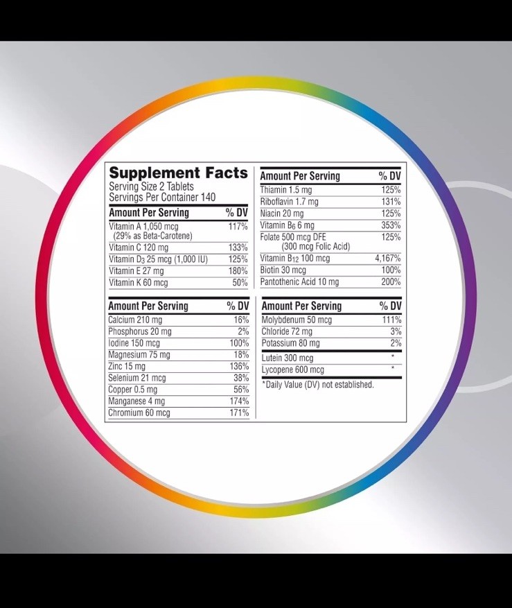 Centrum Minis Multivitamin Men 50 Plus 280 Ct. Multivitamin ...