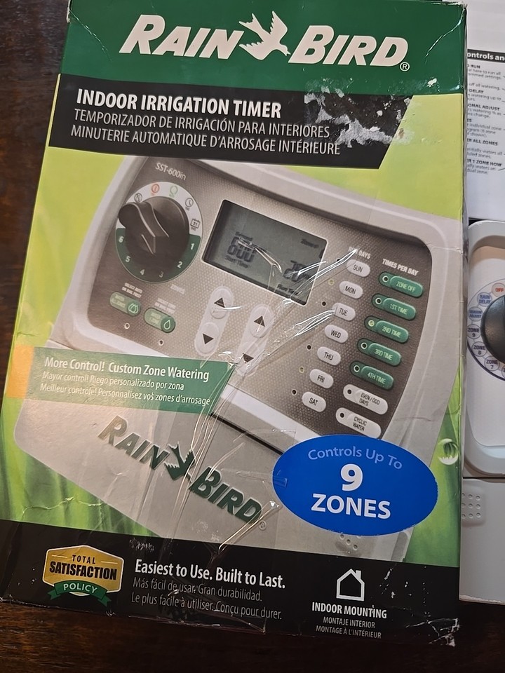 Rain Bird SST-900in 9-Zone Indoor Timer Irrigation Sprinkler Controller ...
