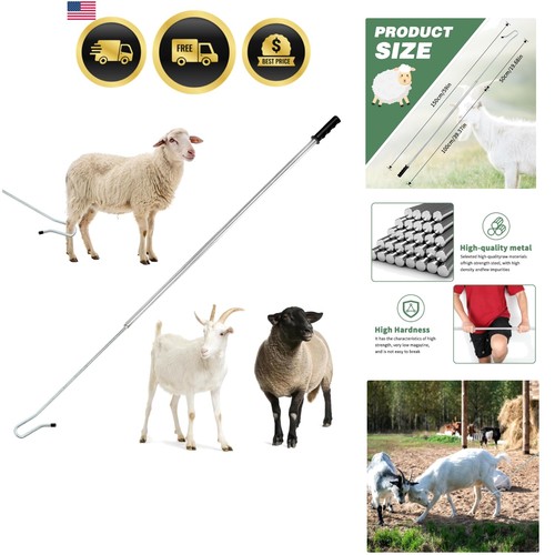 Goat Sheep Catcher Leg Hook Crook Poultry Trap Pole 59 Inch Farm Tool ...