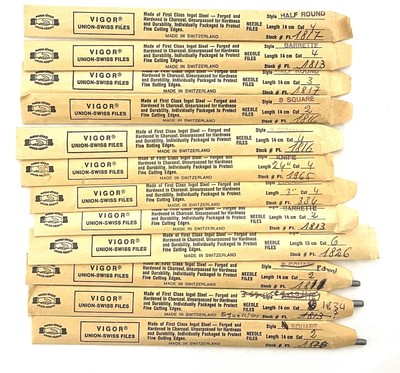 VIGOR Swiss Precision Needle Files Various Sizes Shapes Cuts Watch ...