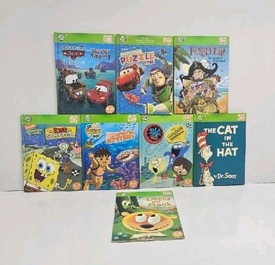 Leap Frog Tag Storybooks Boy Lot of 8 Diego Pirates Pixar Pals Cars ...
