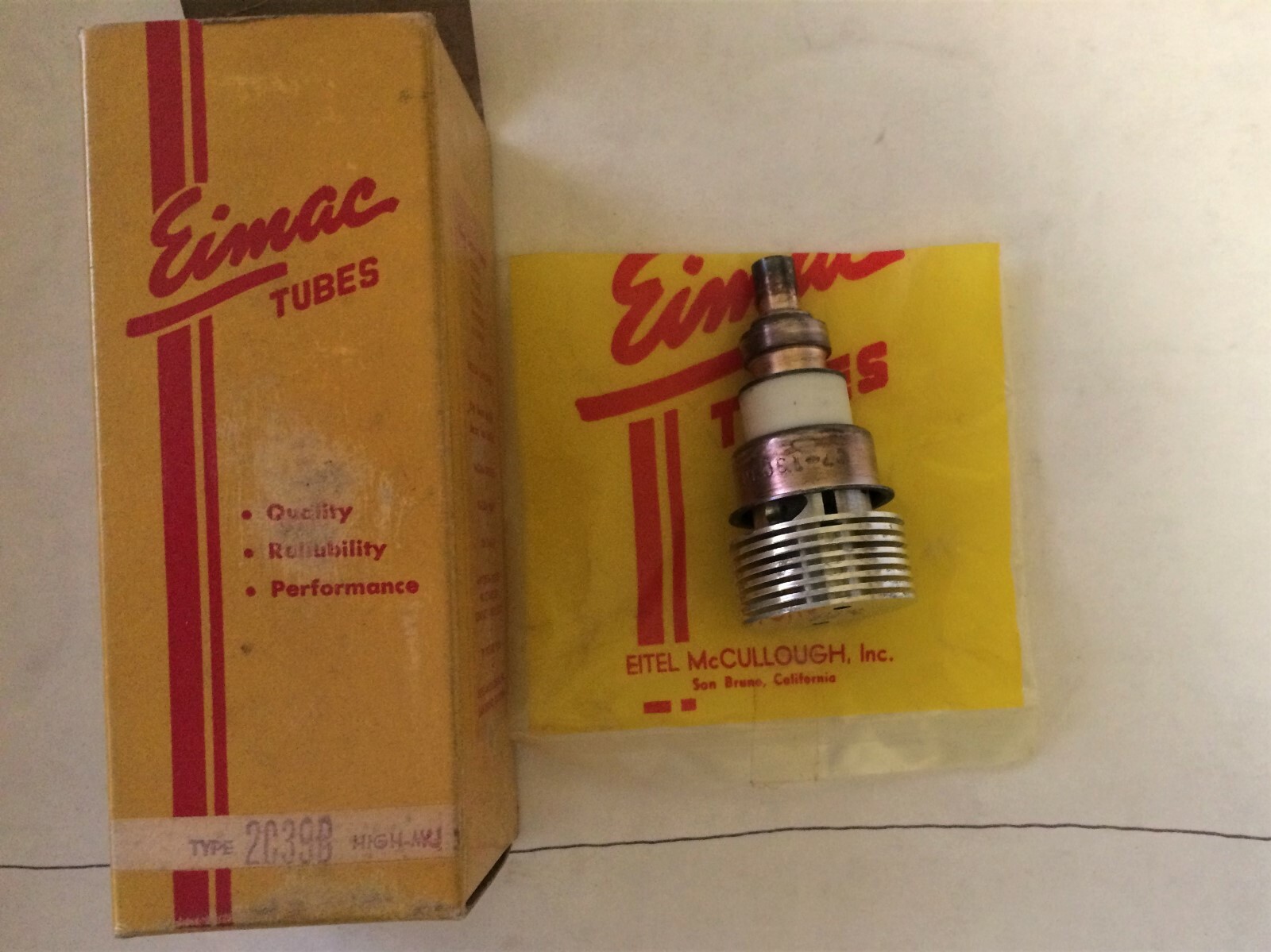 Used EIMAC 2C39B TUBE 2C39 / 2C39A HIGH-MU UHF TRIODE | eBay