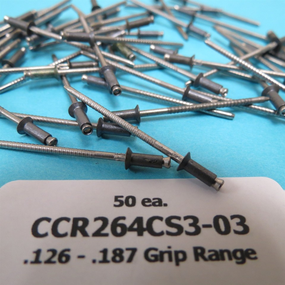 CCR264CS3-03 (50 ea) Cherry Aircraft Anchor Nut Plate Rivets .126-.187 ...
