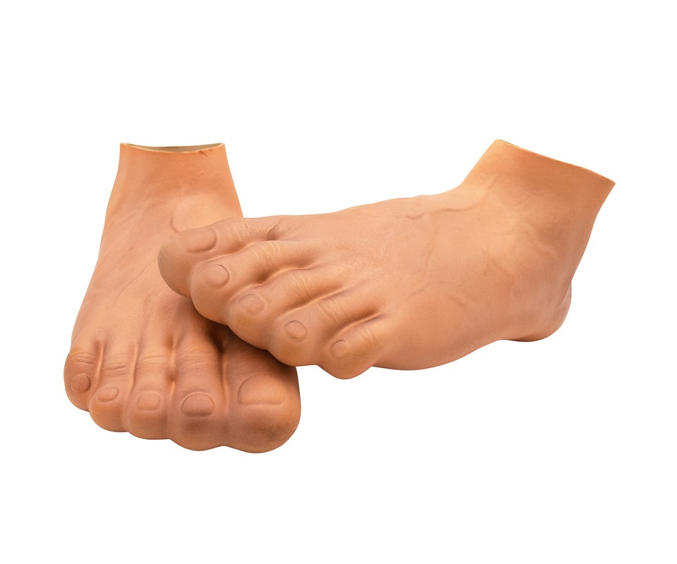 Adult Jumbo Barefoot Funny Slippers Caveman Shoes Realistic Costume ...