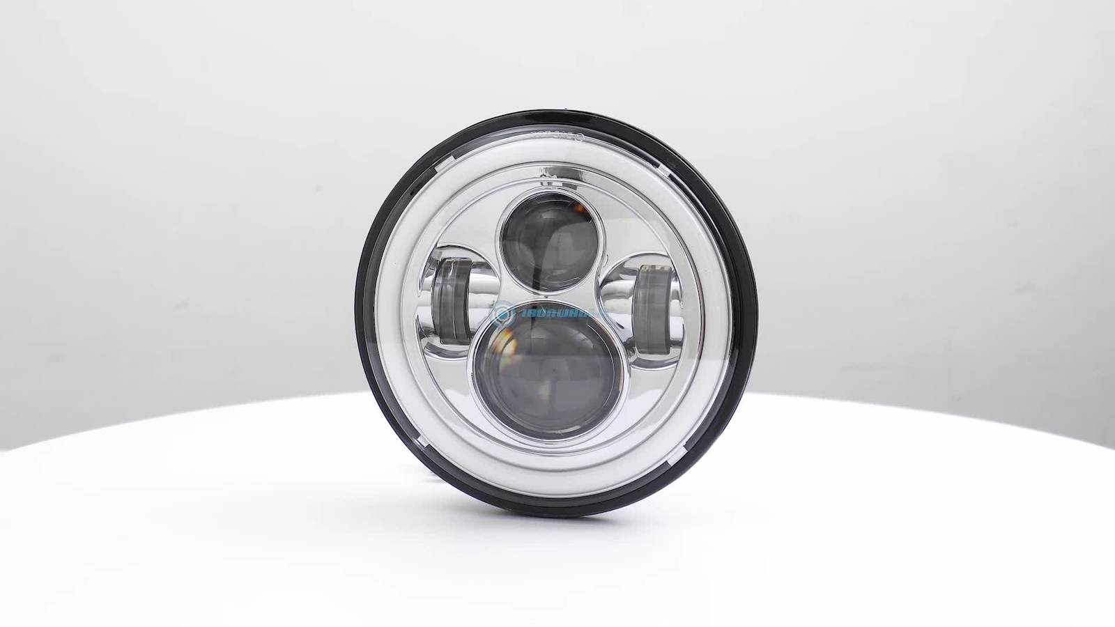 7" Round LED Headlight Hi/Lo beam DRL Angel Eyes Lamp for Jeep Wrangler ...