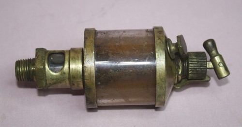 VINTAGE ANTIQUE BRASS OILER FOR A STATIONARY ENGINE HIT AND MISS MOTOR ...