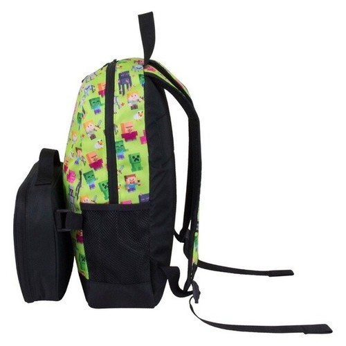 2 Piece Set Kids MINECRAFT Overworld Sprite Child Backpack & Lunch Bag ...