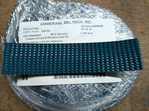 Ammeraal Beltech Flexam EM 8/2 0+P6 Endless Conveyor Belt 1.75" x 104.5 ...