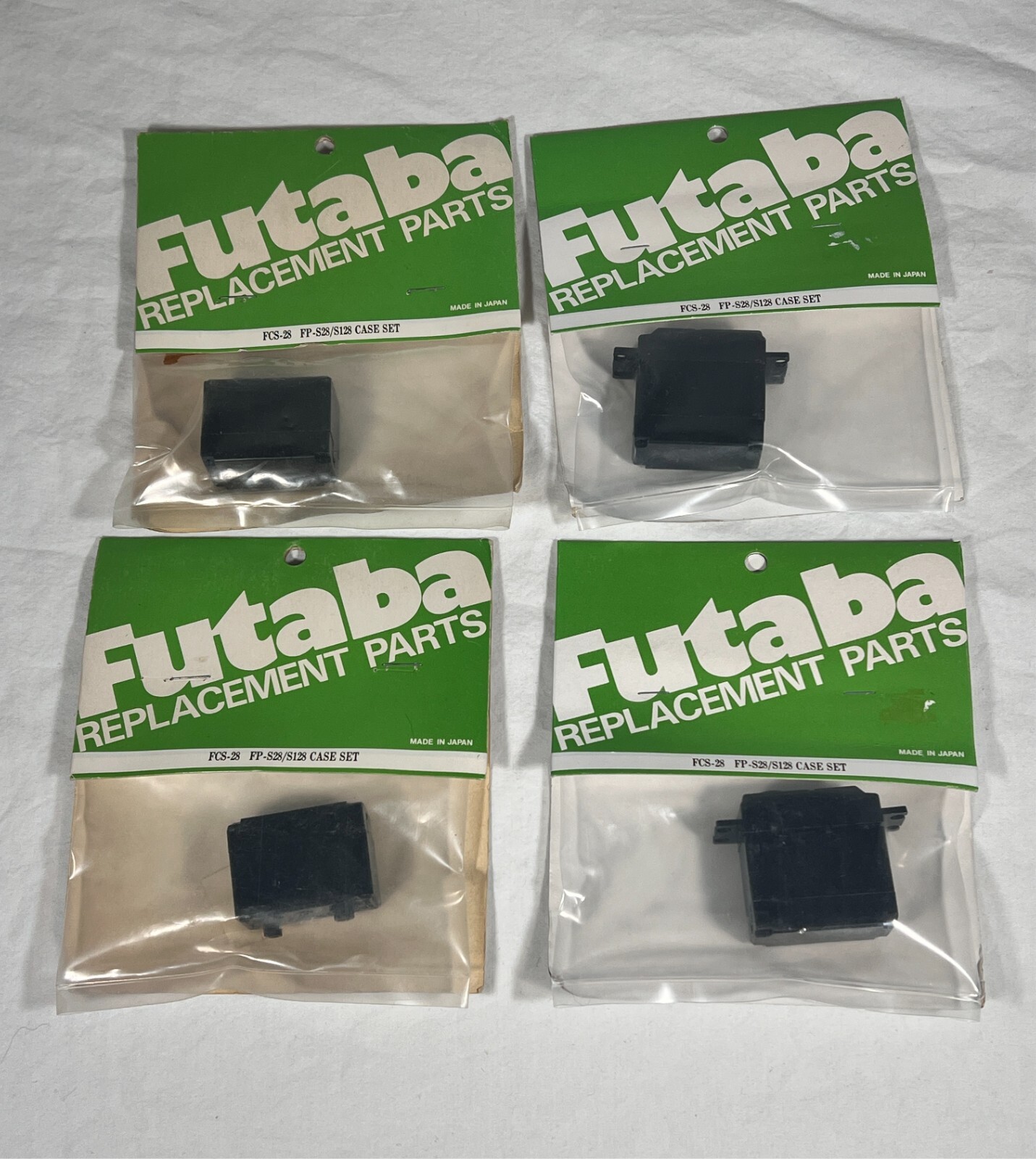 FUTABA NOS SET OF 4 FCS-28 VINTAGE SERVO CASE SETS S128 S-128 FP-S28 R ...