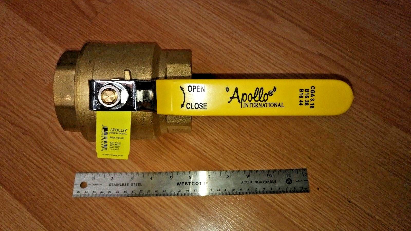 NEW! Apollo 94A Series Brass Ball Valve, Two Piece, Inline, Lever, 3 ...